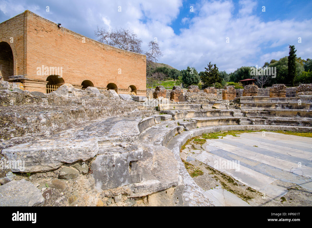 Ancient Odeon in Gortyn. Messara Plain, Crete, Greece. Gortyn, Gortys ...
