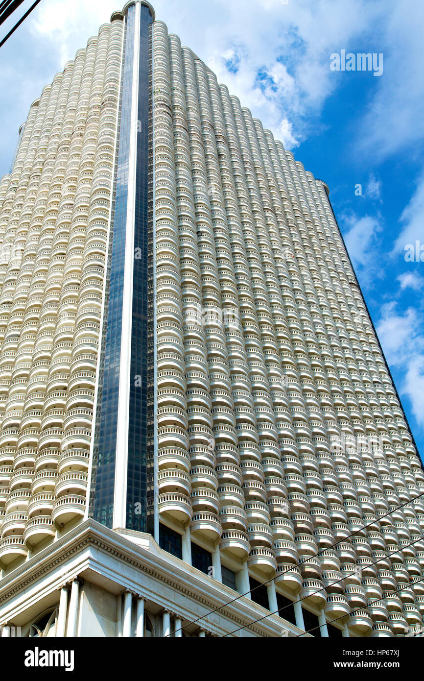 thailand bangkok office district palaces abstract modern building line ...