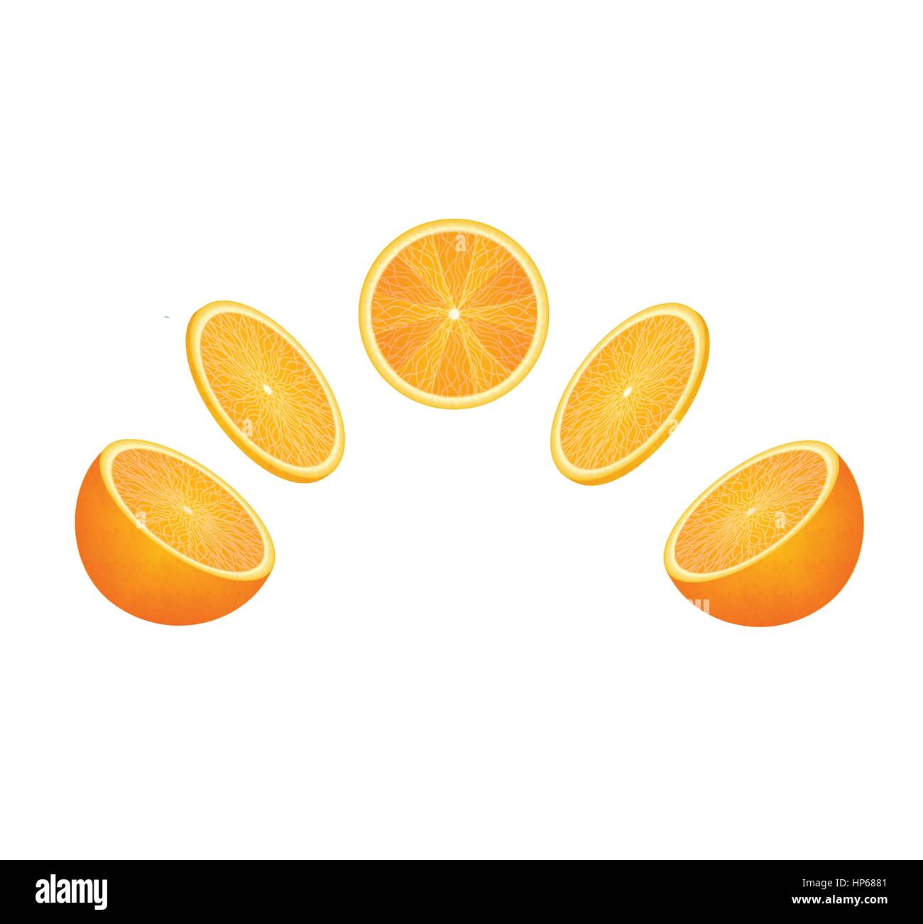 Slice orange mandarin vitamin Stock Vector Images - Alamy