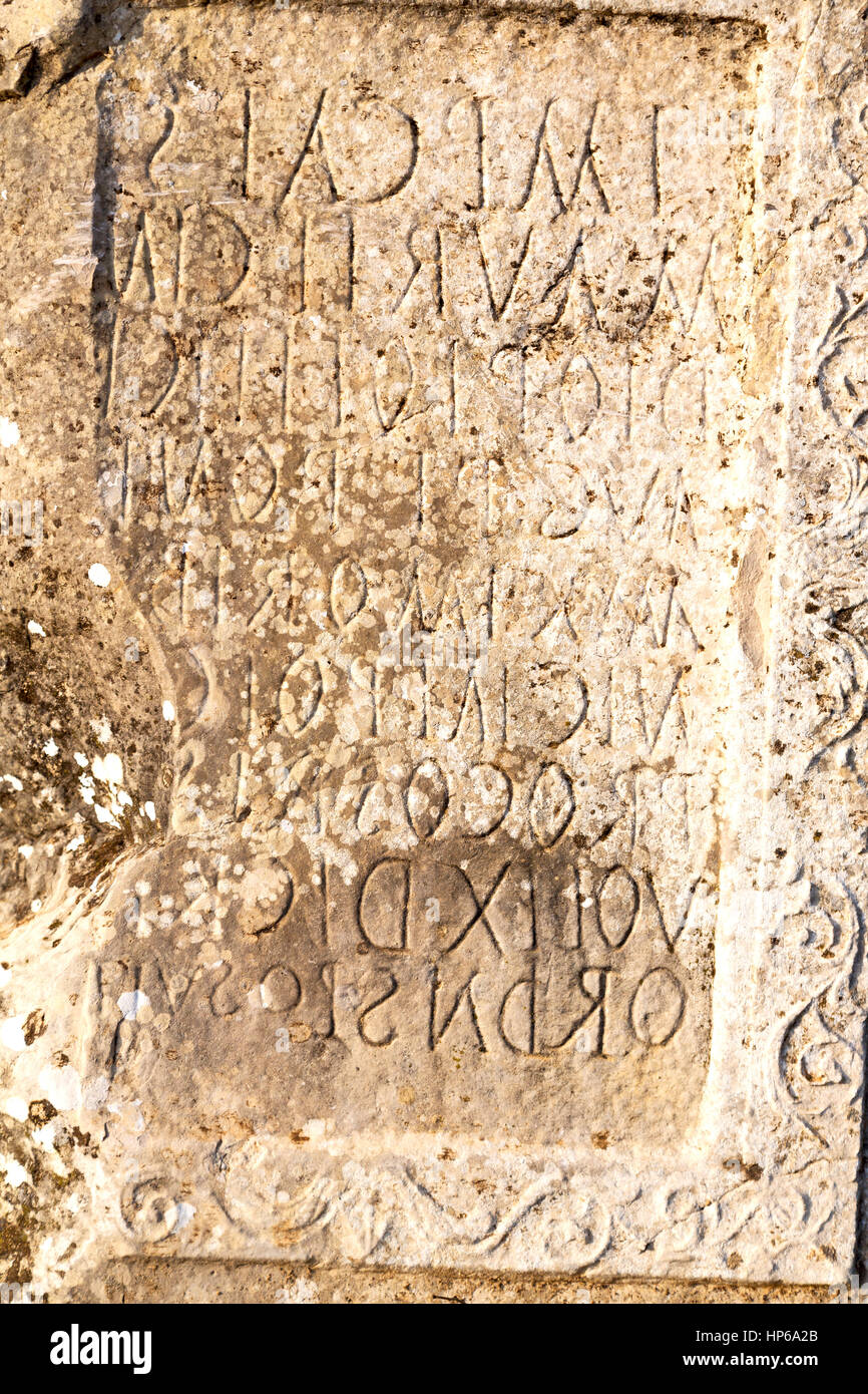 tombstone in africa morocco graveyard marble and concrete Stock Photo ...