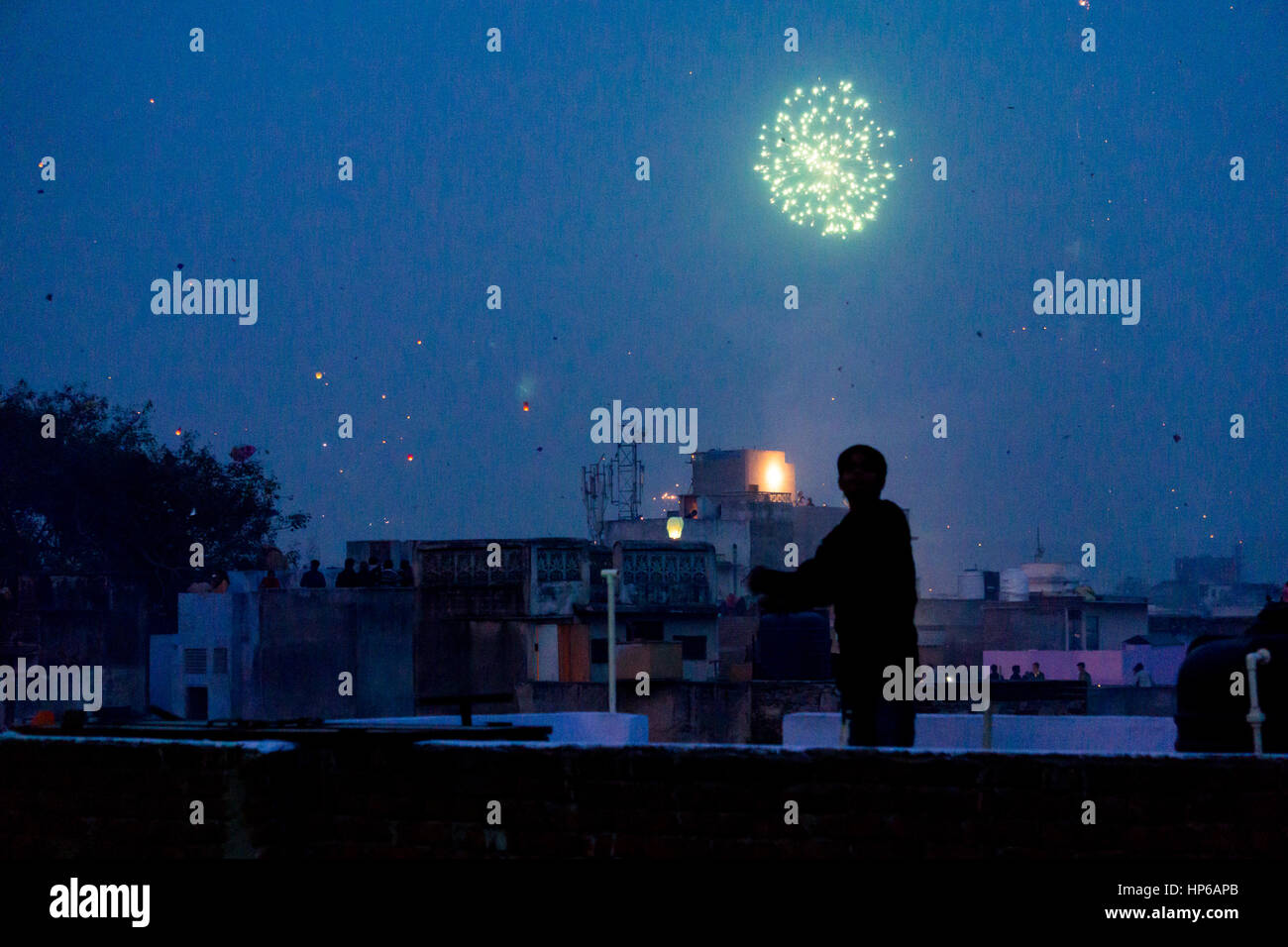 Rooftop fireworks hi-res stock photography and images - Alamy