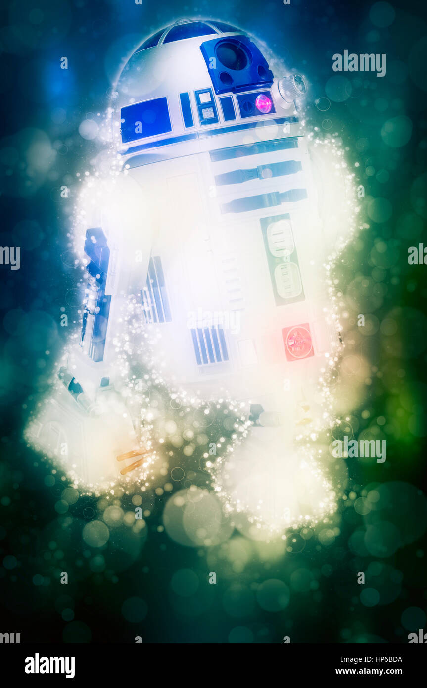 Digitally enhanced image of Star Wars R2-D2 robot Stock Photo - Alamy