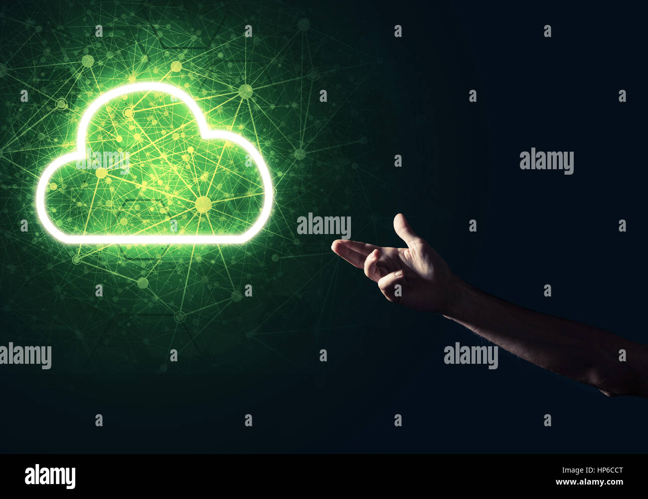 Man hand holding cloud computing concept in palm Stock Photo - Alamy