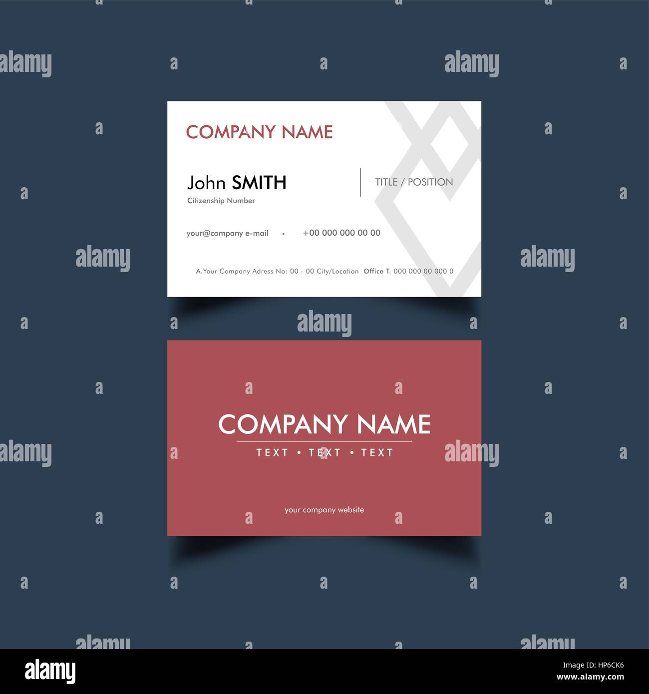 Simple Business Card Stock Vector Image & Art - Alamy