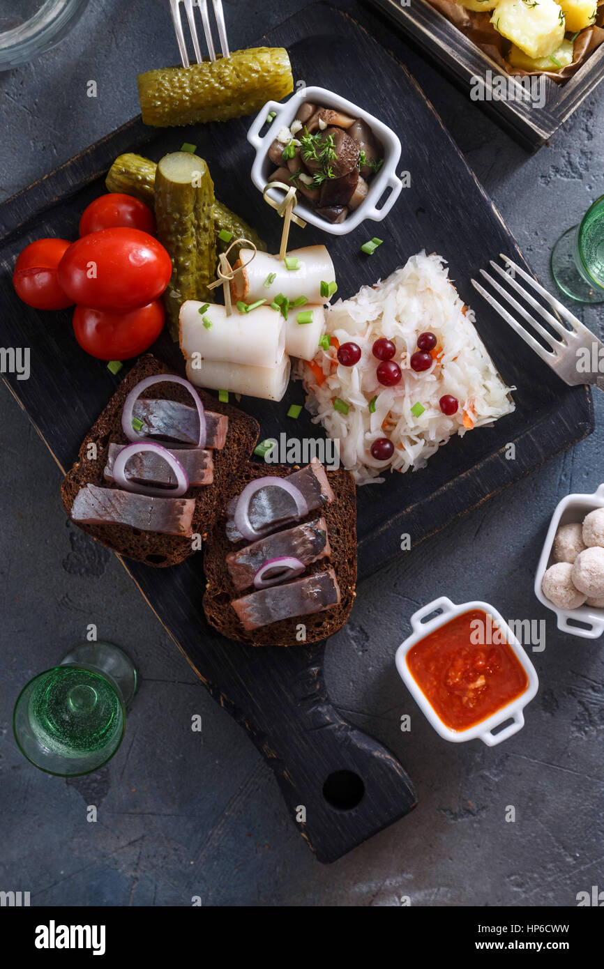 Traditional salted herring cod caviar hi-res stock photography and ...