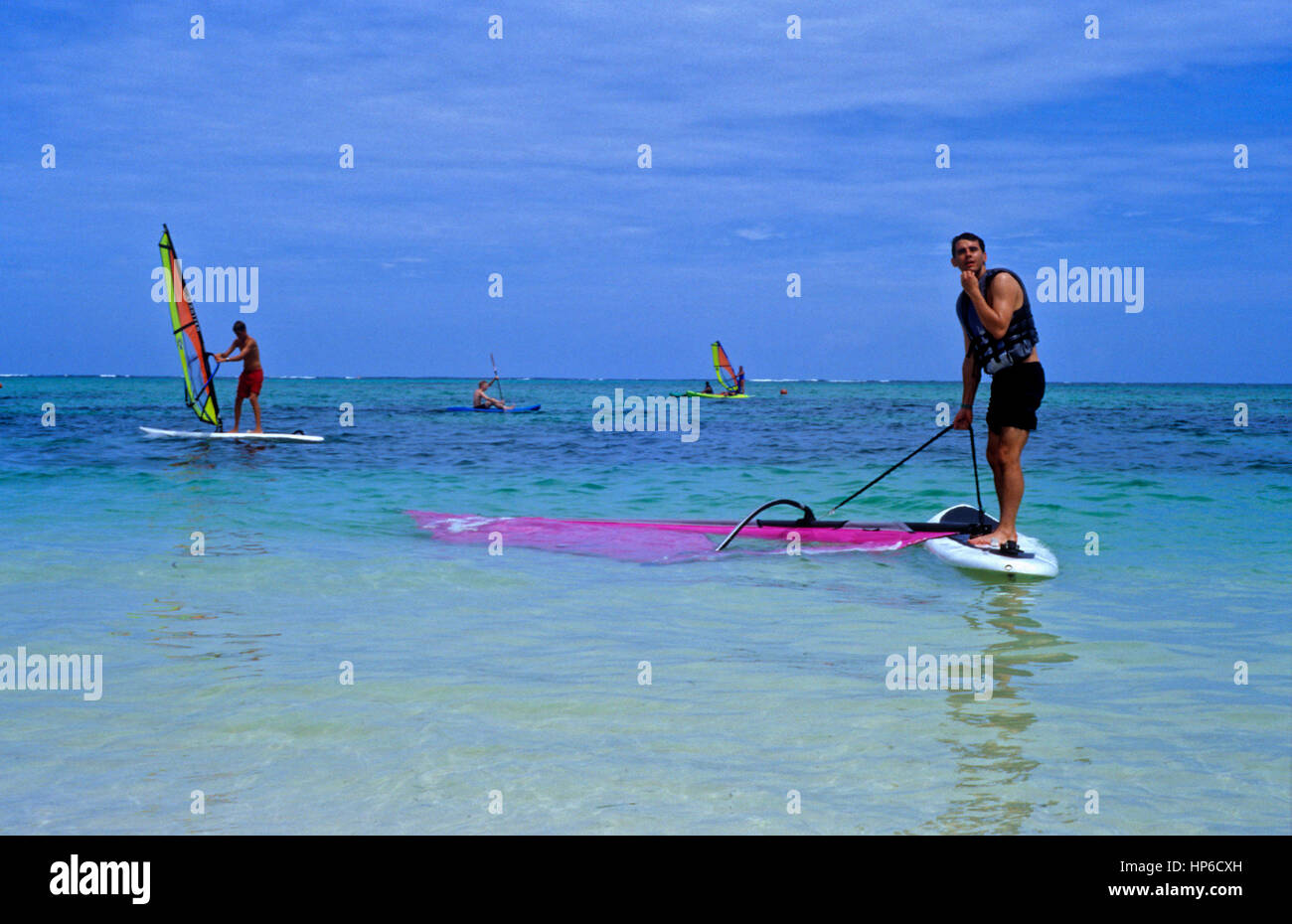 Coson beach, Wind Surfing, Las Terrenas, Peninsula de Samana, Dominican ...