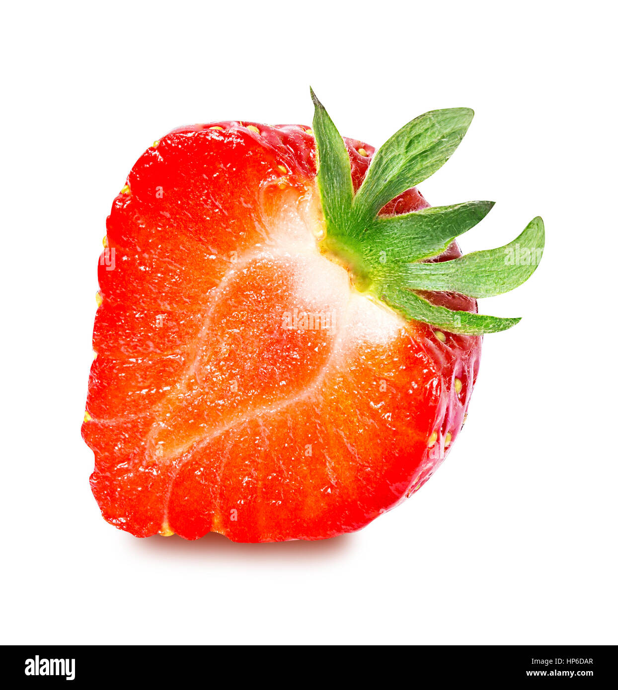Strawberry on white background Stock Photo - Alamy