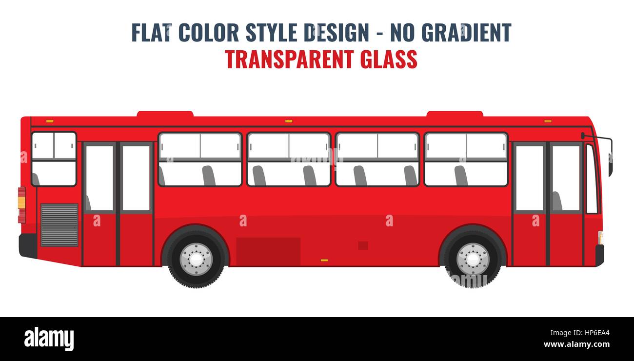 City public bus for advertisement template. Isolated Vector ...