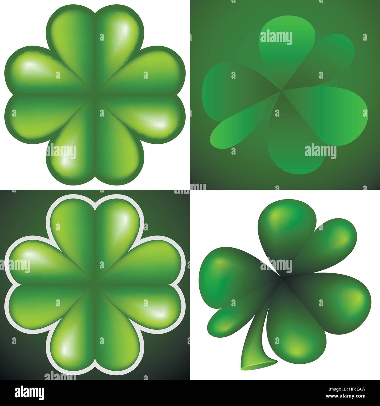 Three leaf clover illustration hi-res stock photography and images - Alamy