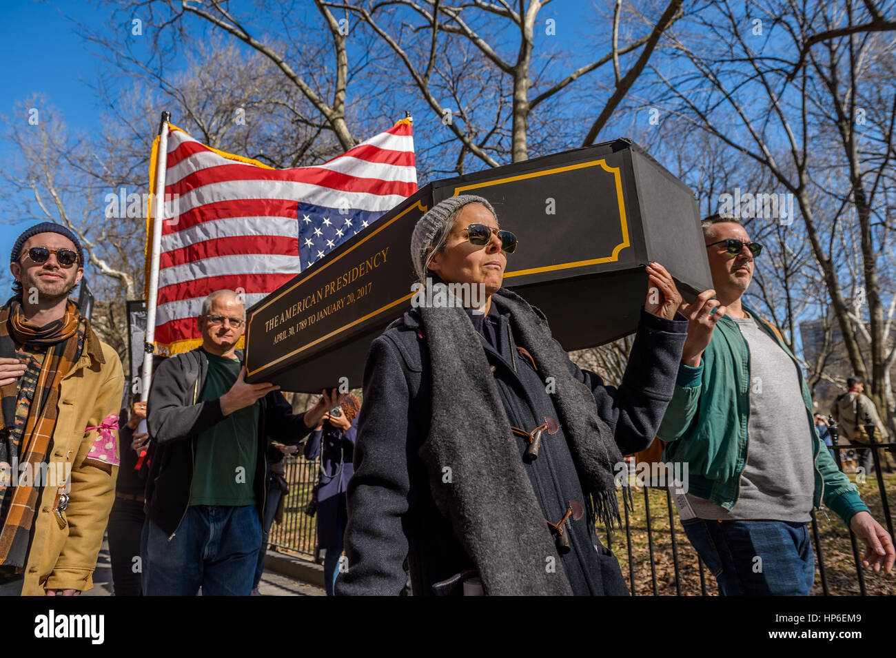 New York, United States. 18th Feb, 2017. In honor of President's Day ...