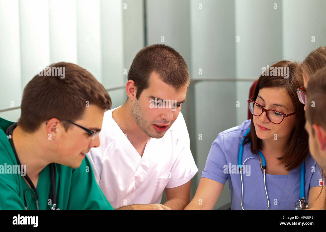 Picture of a medical team meeting in the hospital Stock Photo - Alamy