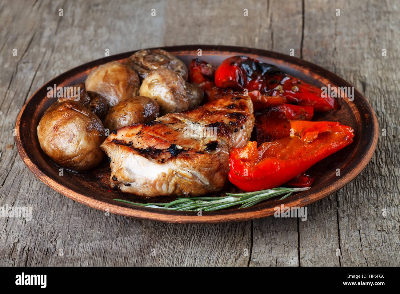 Roast veal on a plate hi-res stock photography and images - Alamy