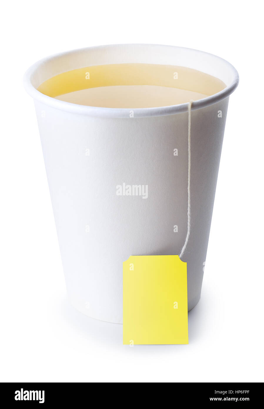 green or herbal tea in take away cup isolated on white background ...