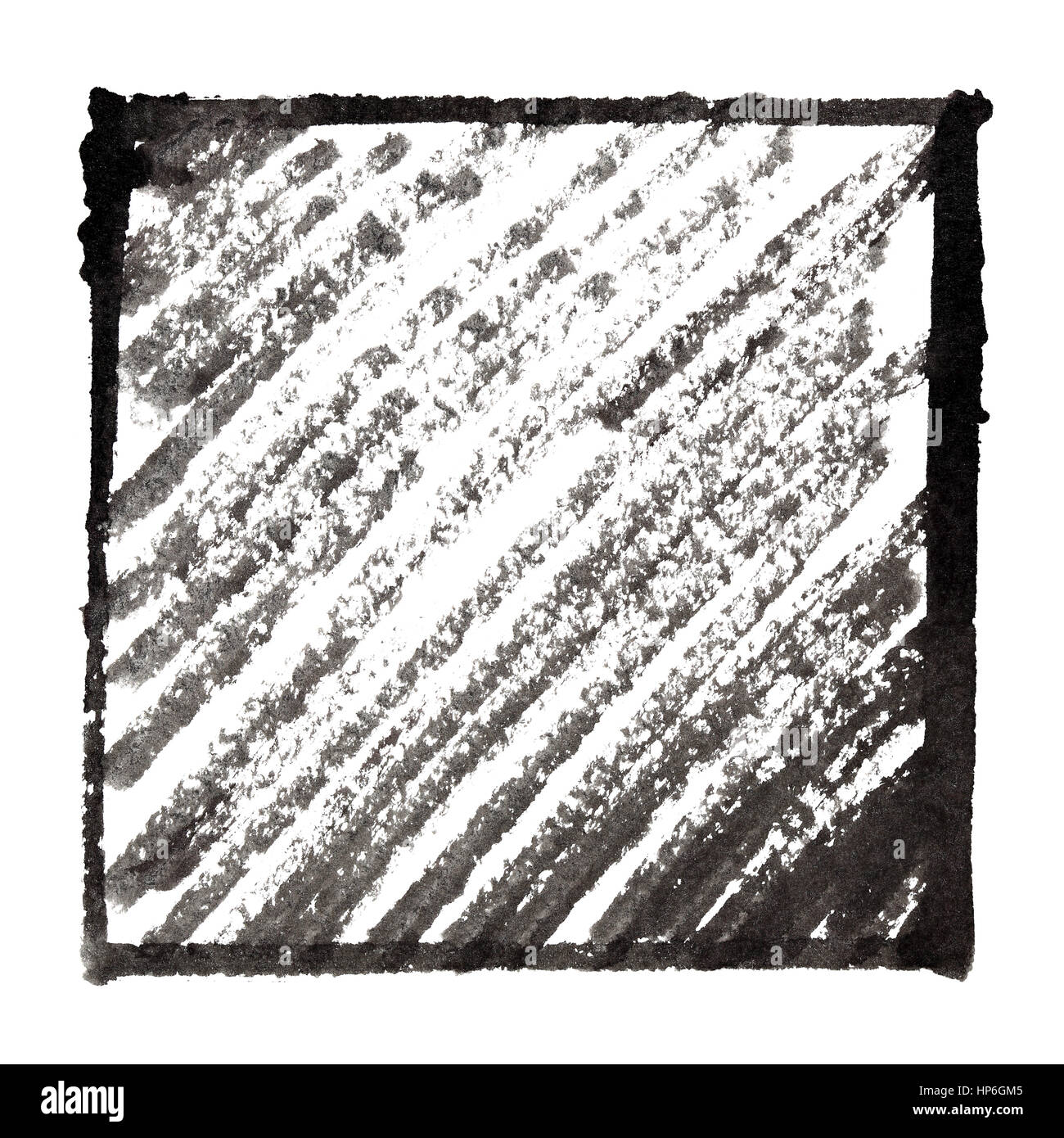 Black ink frame with shading. Space for your own text. Abstract ...