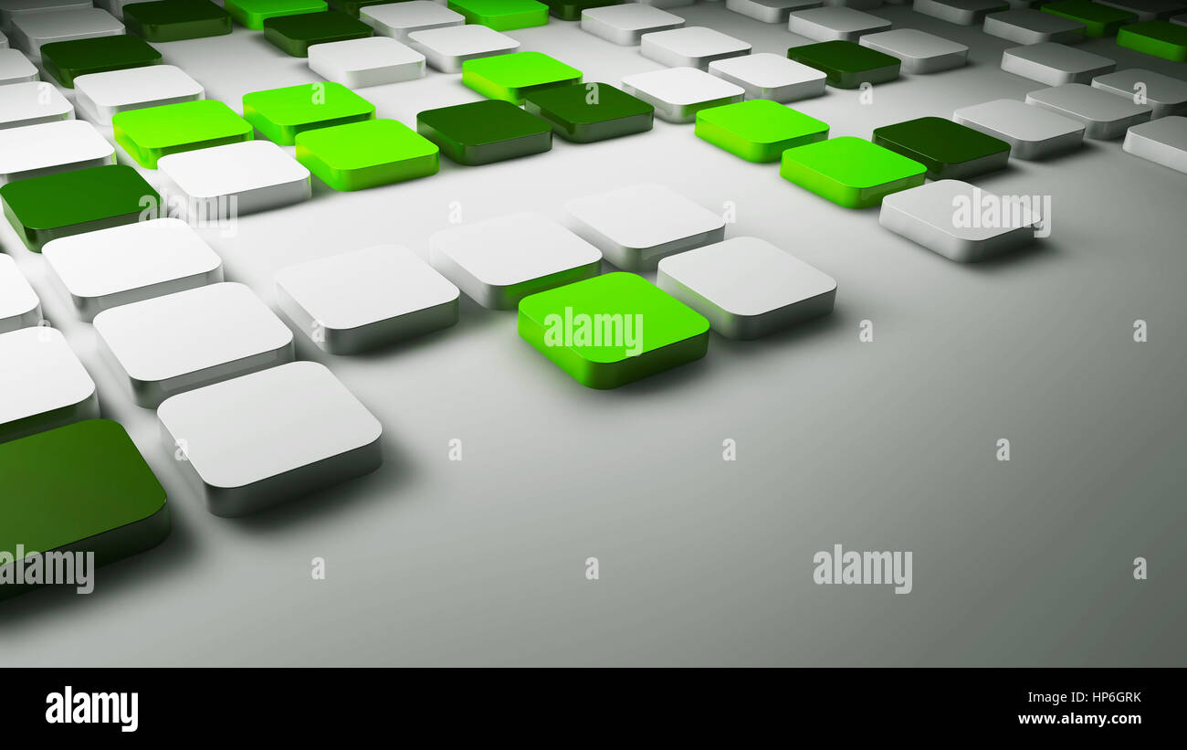 3d green and white squares background, 3d illustration Stock Photo - Alamy