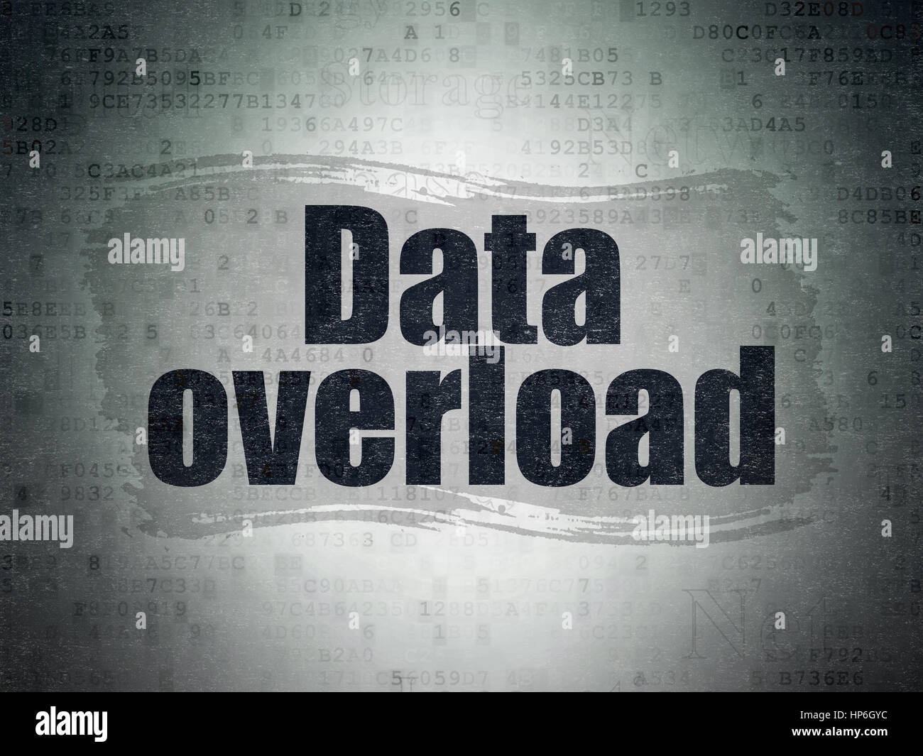 Information concept: Painted black text Data Overload on Digital Data ...