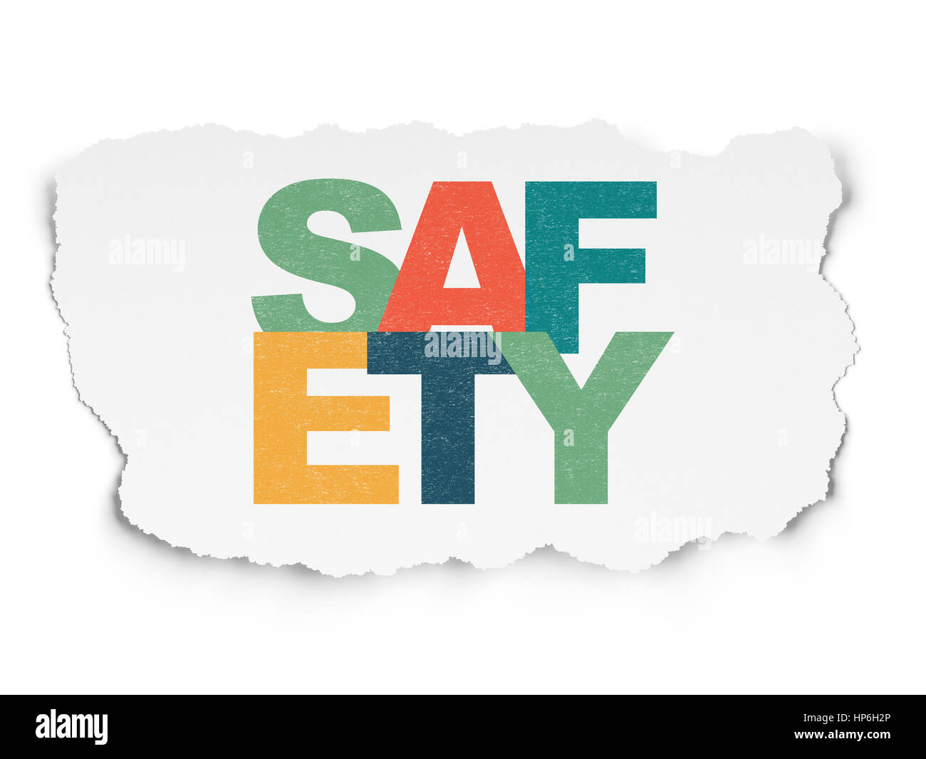 Security concept: Painted multicolor text Safety on Torn Paper ...