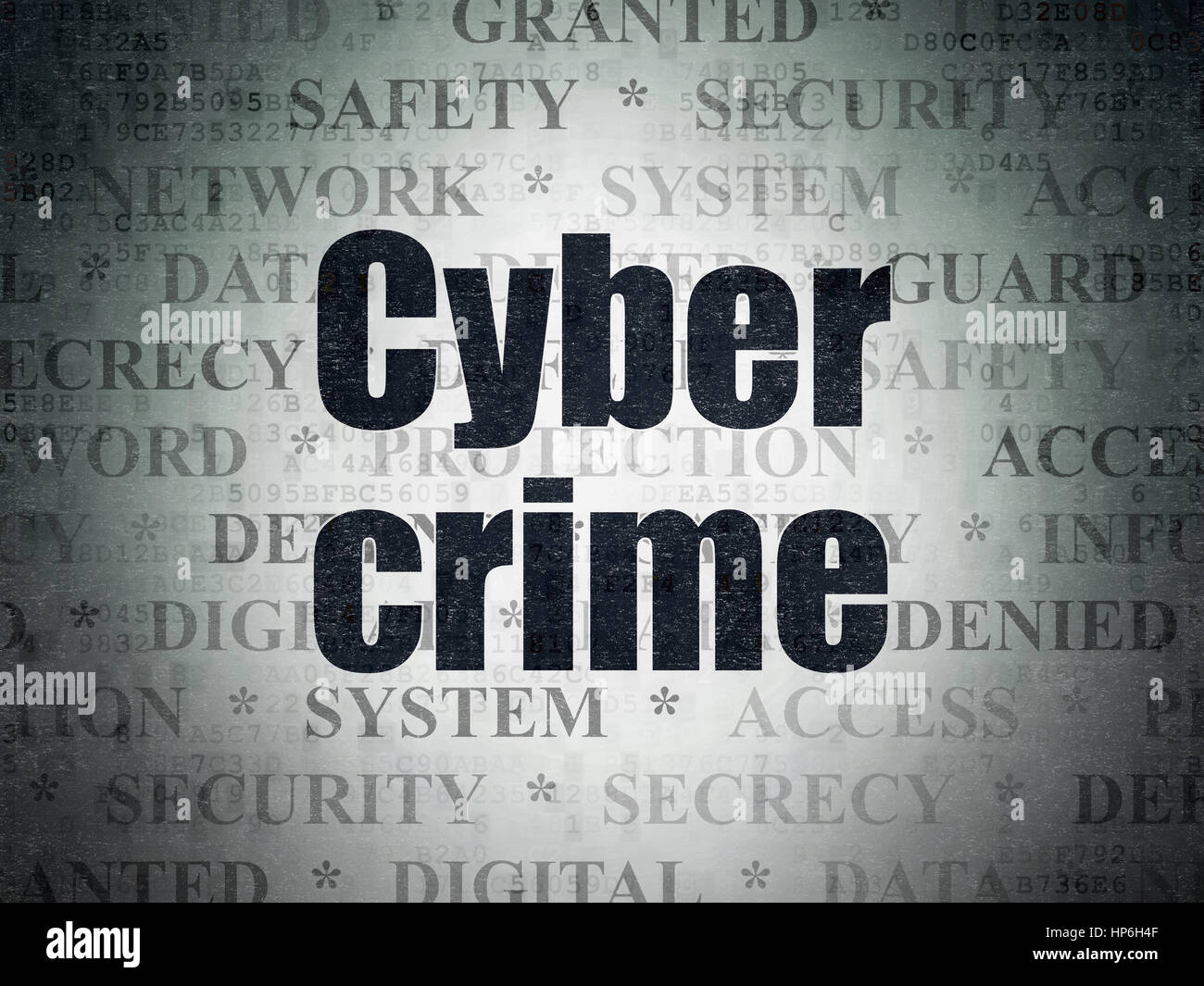Safety concept: Painted black text Cyber Crime on Digital Data Paper background with Tag Cloud ...