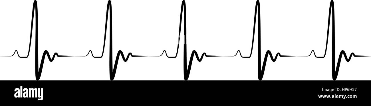 Banner Heartbeat Heart Shape Illustration for creative use in graphic ...