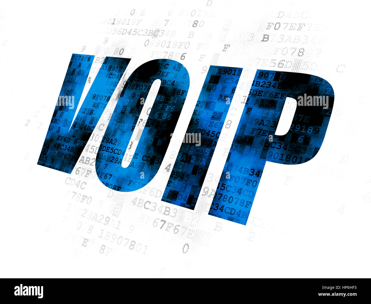 Web development concept: Pixelated blue text VOIP on Digital background Stock Photo - Alamy