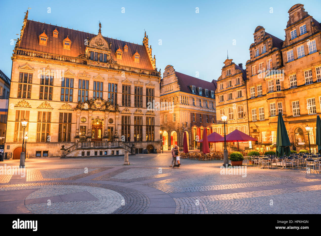Panorama of the market square in bremen hi-res stock photography and ...