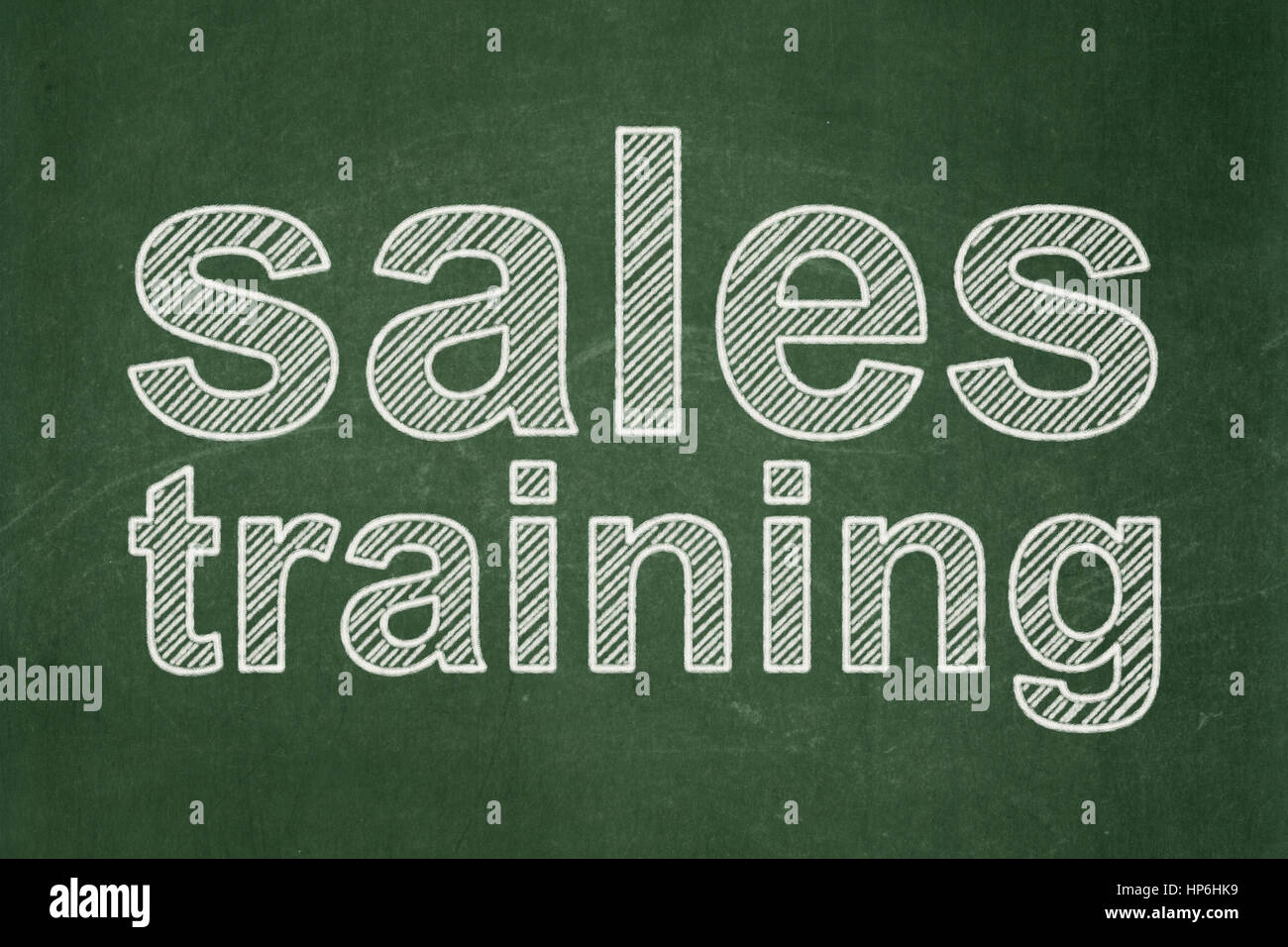 Marketing concept: text Sales Training on Green chalkboard background ...