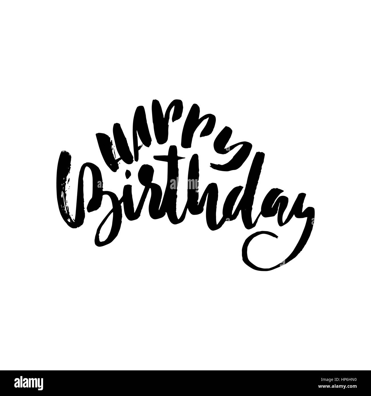 Happy birthday lettering for invitation and greeting card, prints and ...