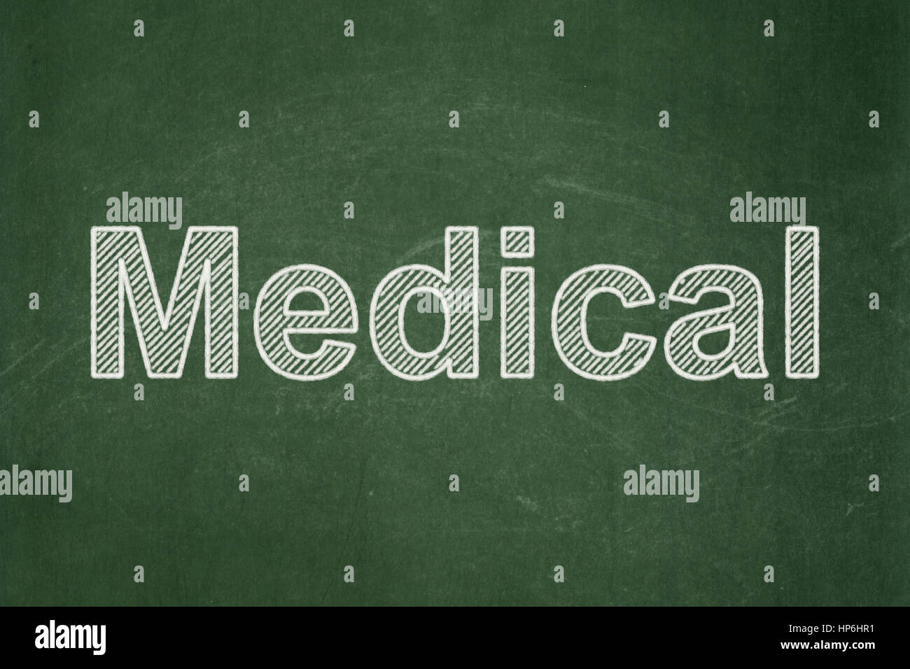 Healthcare concept: text Medical on Green chalkboard background Stock ...