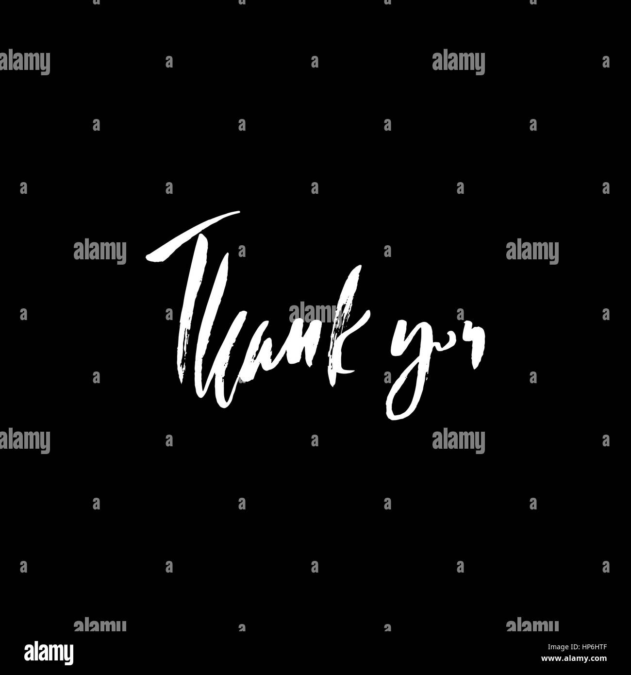 Thank You handwritten inscription. Hand drawn lettering. Thanks card ...