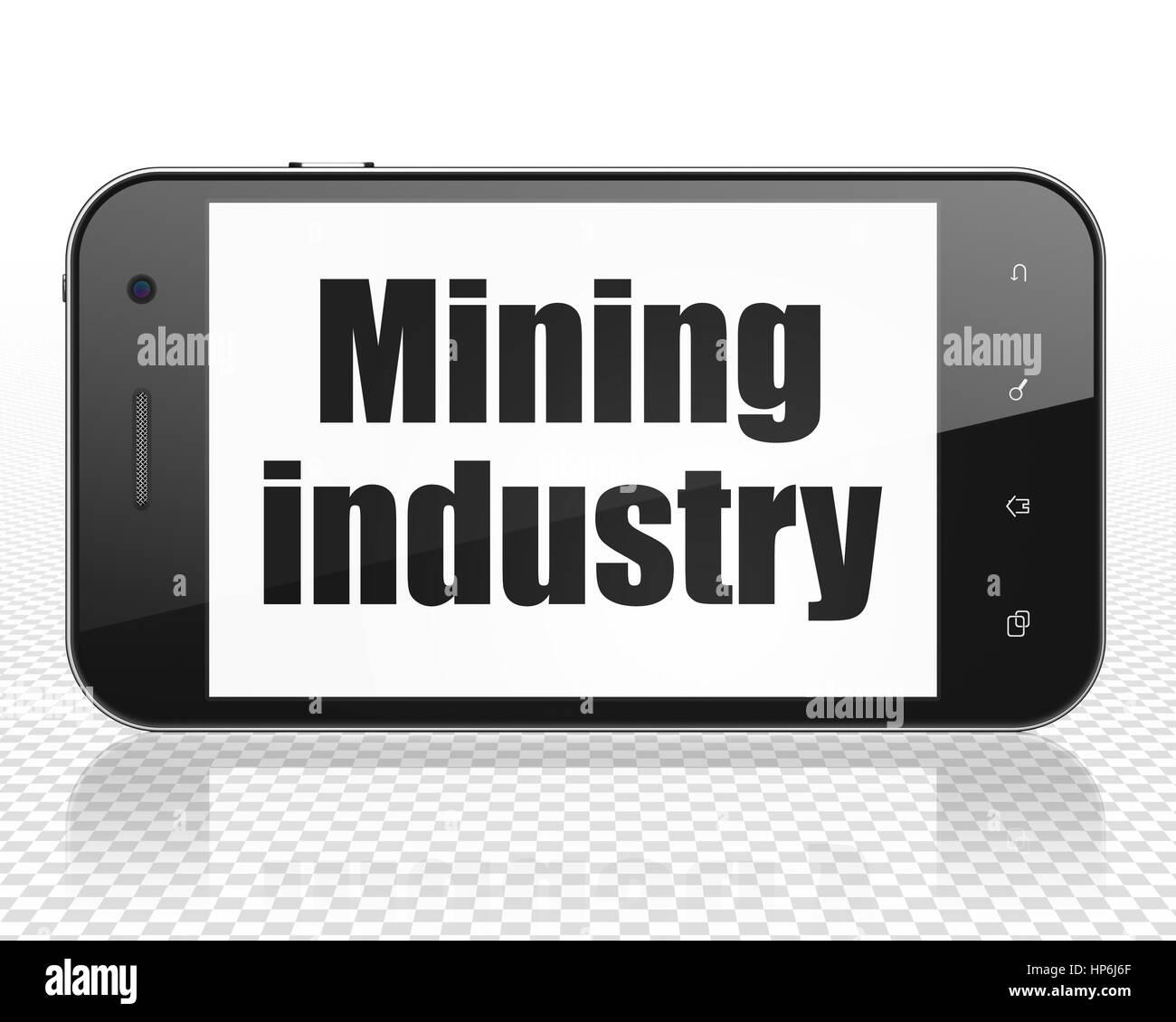 Industry concept: Smartphone with black text Mining Industry on display ...