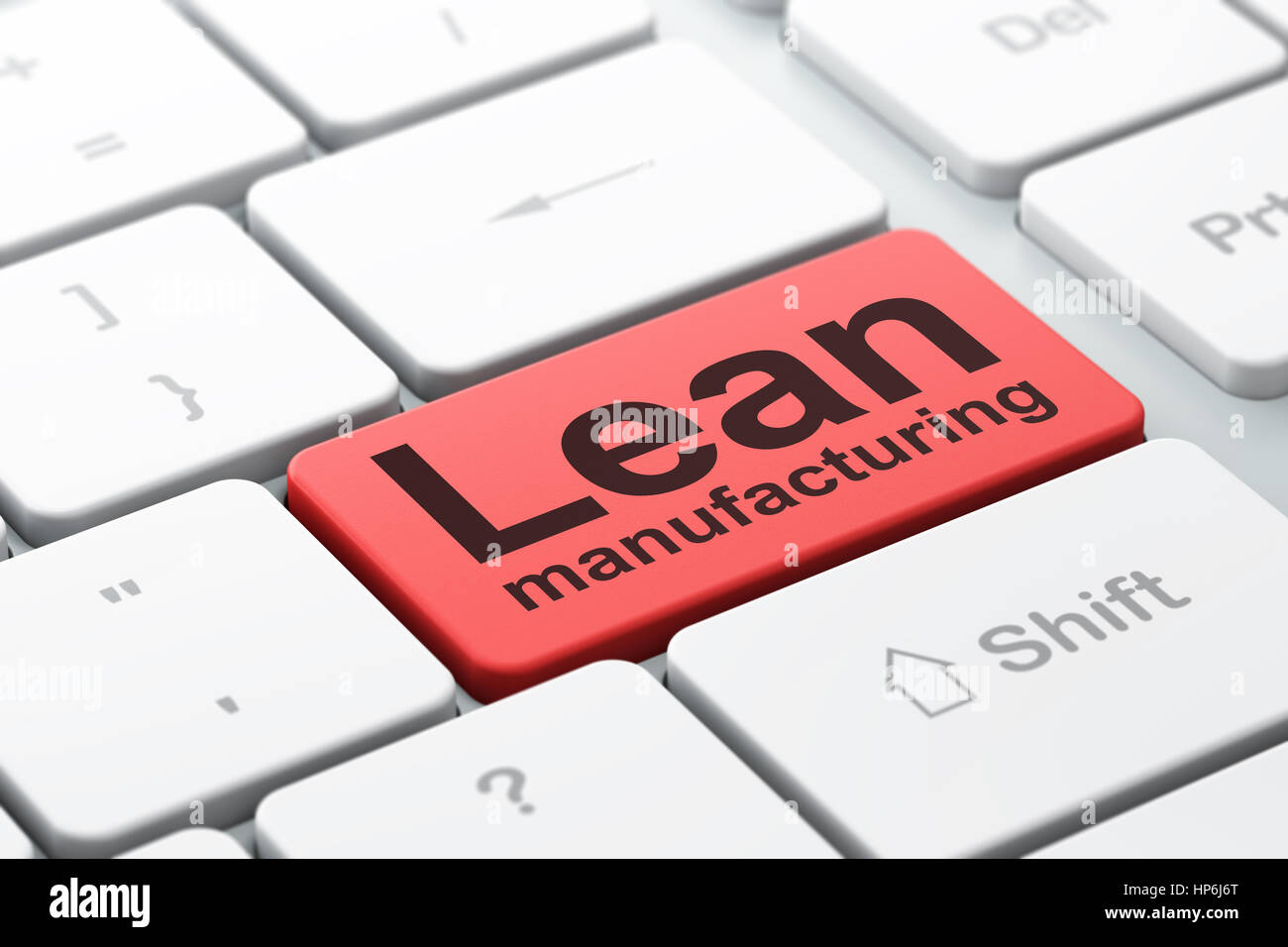 Industry concept: computer keyboard with word Lean Manufacturing ...
