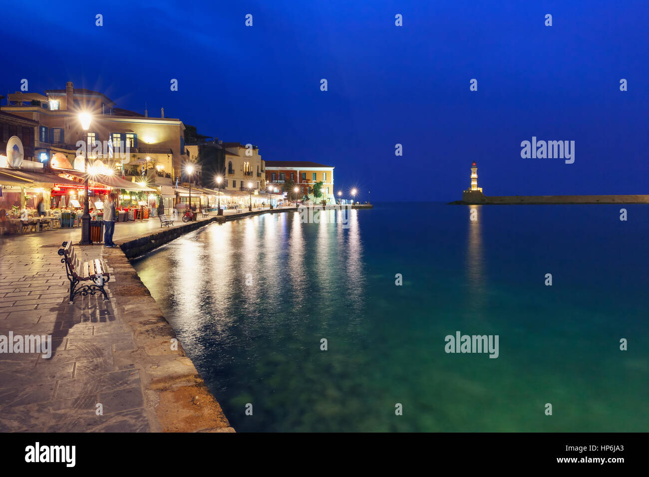 Chania old port lighthouse hi-res stock photography and images - Alamy
