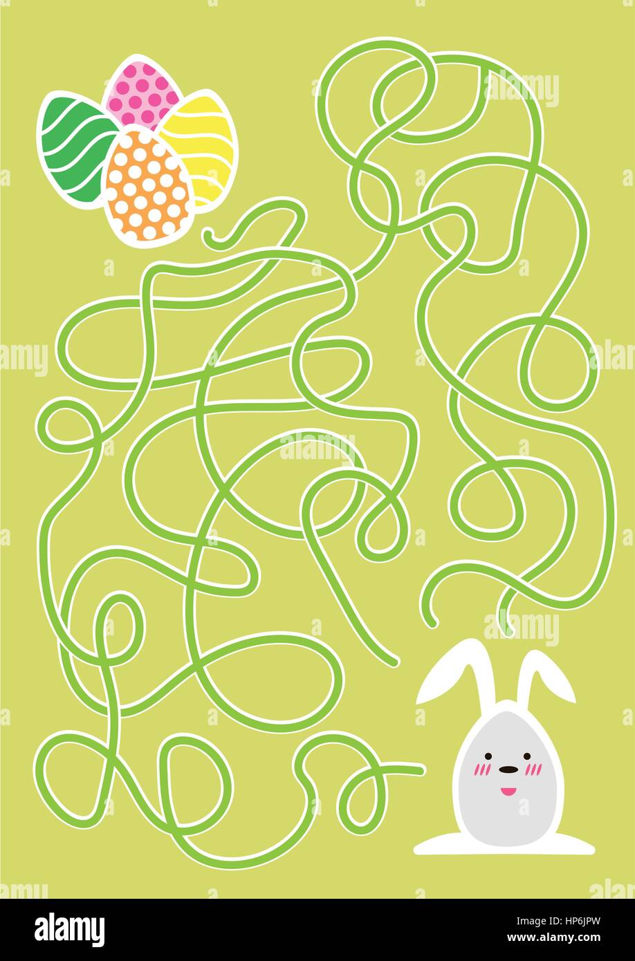 Maze game activity page kids hi-res stock photography and images - Alamy