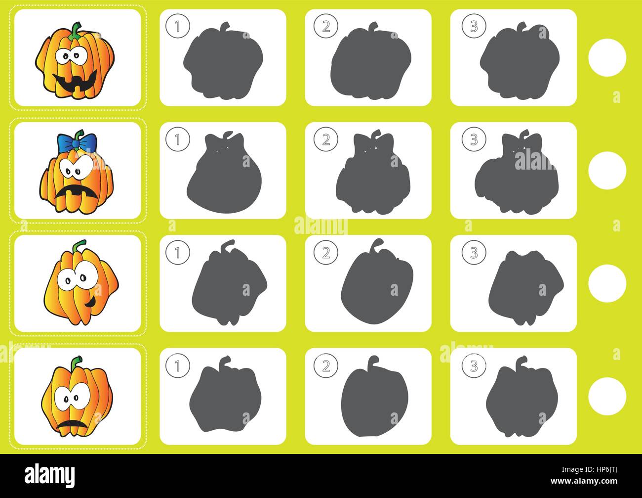 Match shadow puzzle - Worksheet for kids - education Stock Vector Image ...