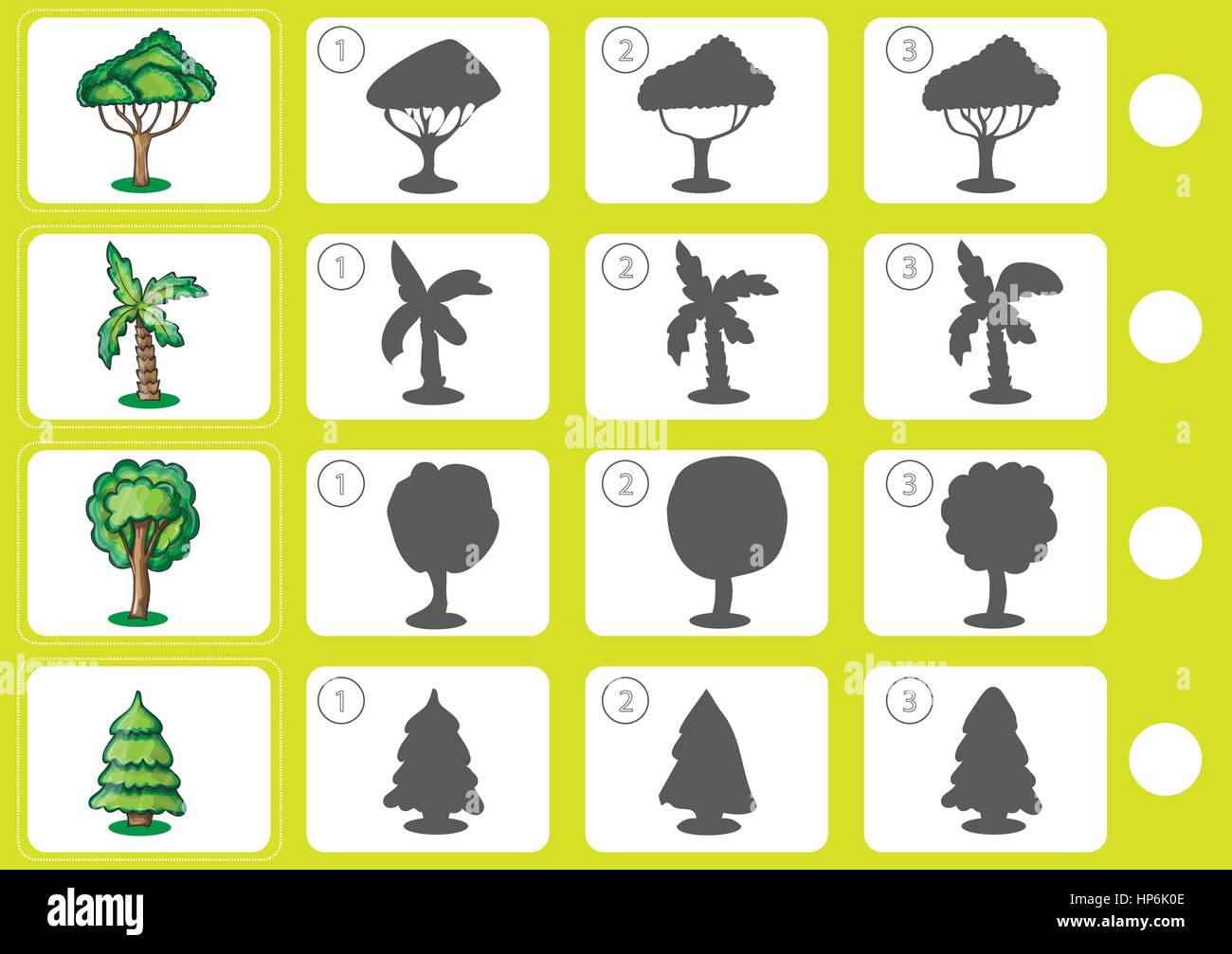 Match shadow puzzle - Worksheet for kids - education Stock Vector Image ...