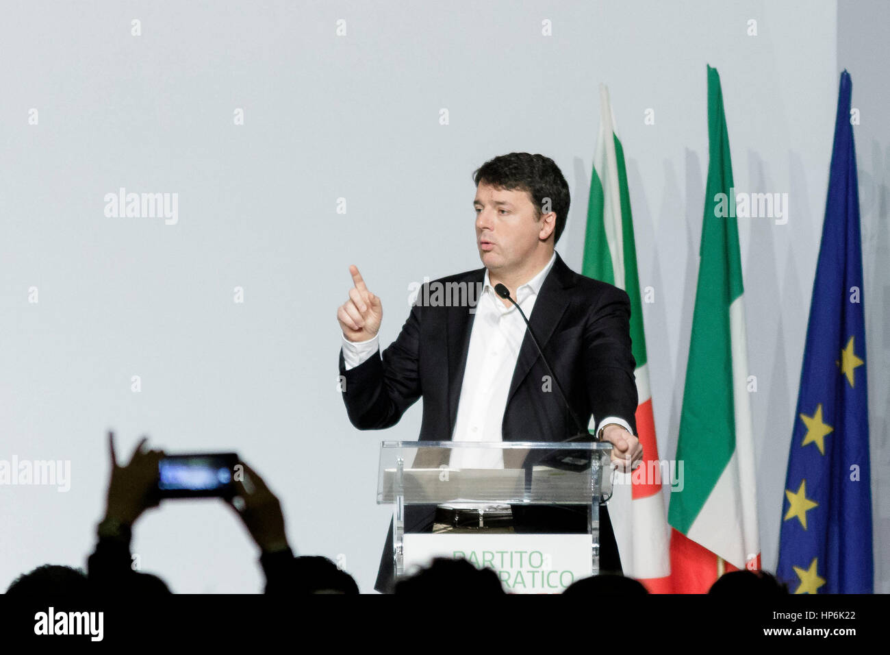 Rome, Italy. 19th Feb, 2017. Democratic Party Secretary and former ...