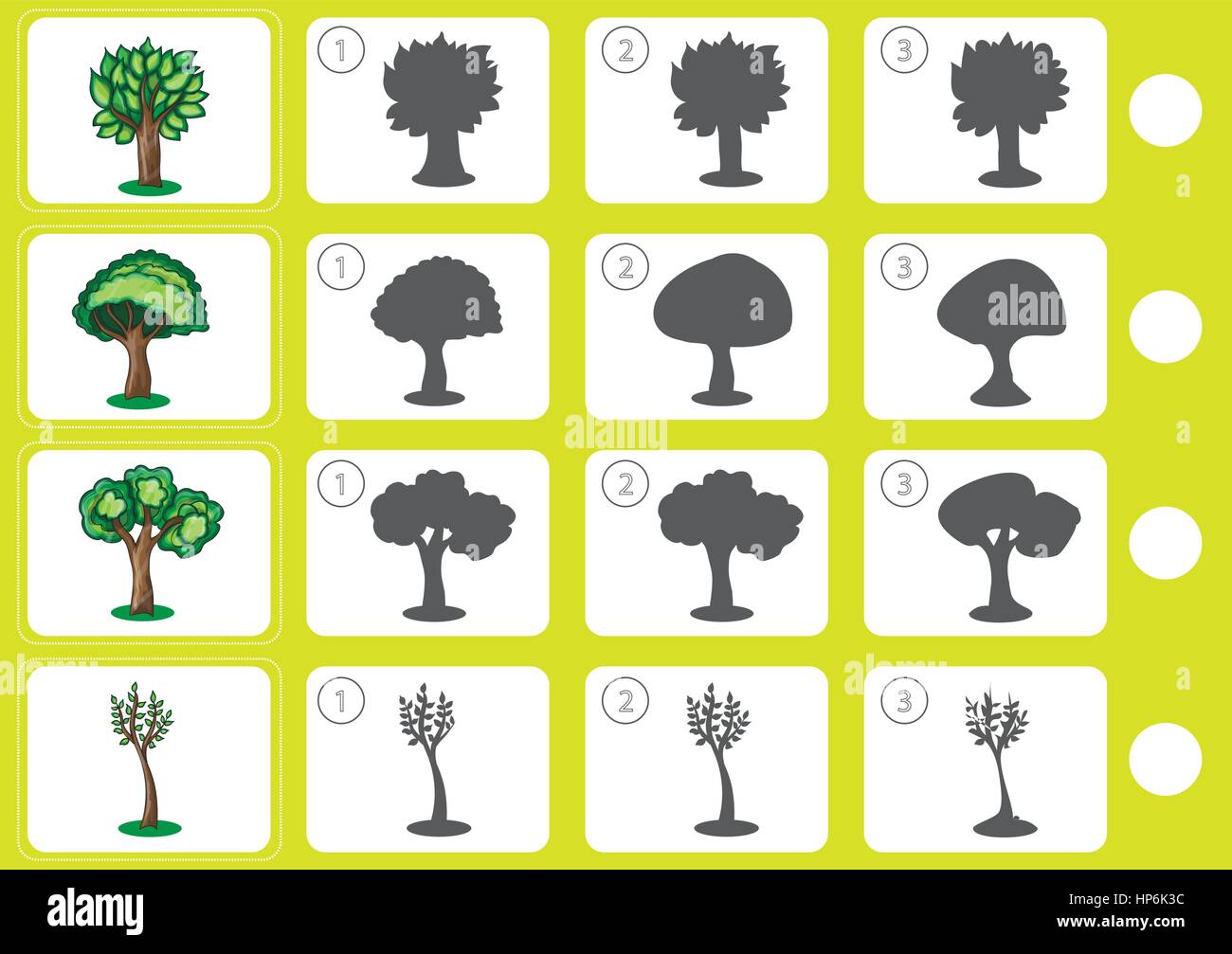 Match shadow puzzle - Worksheet for kids - education Stock Vector Image ...