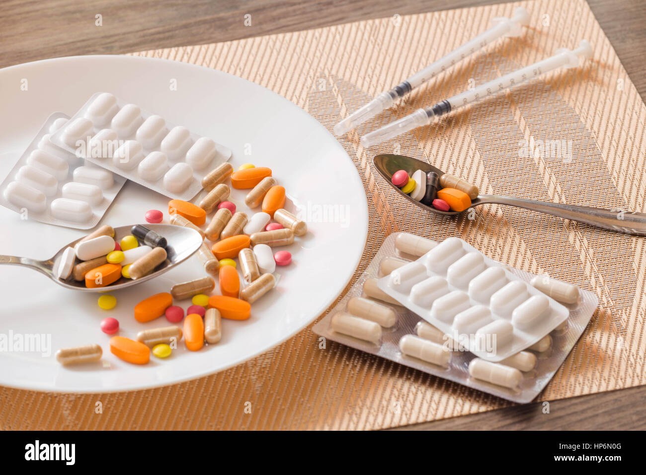 Dependence of tablets / hypochondria / concept Stock Photo - Alamy