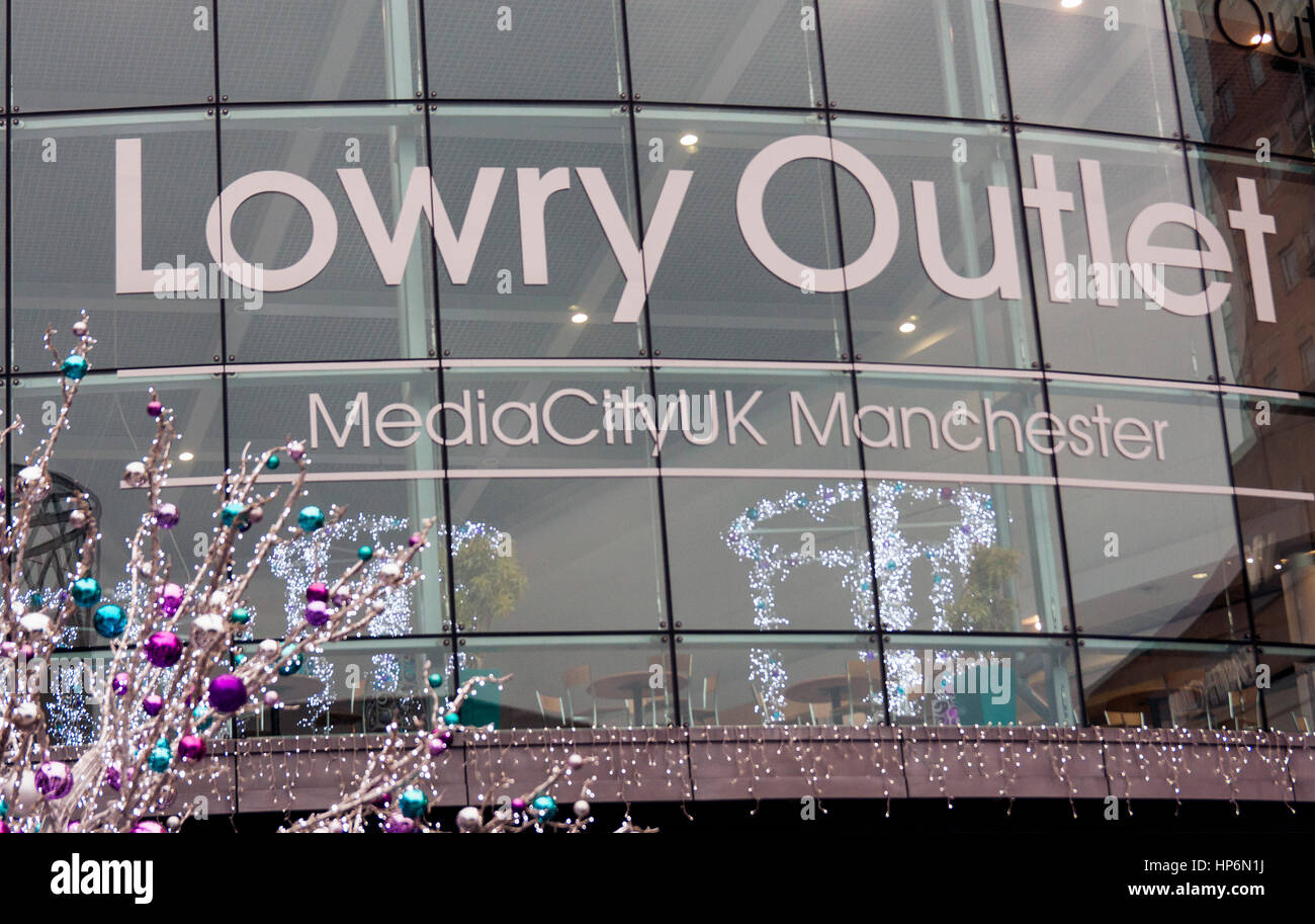 Lowry Outlet at Christmas Stock Photo - Alamy