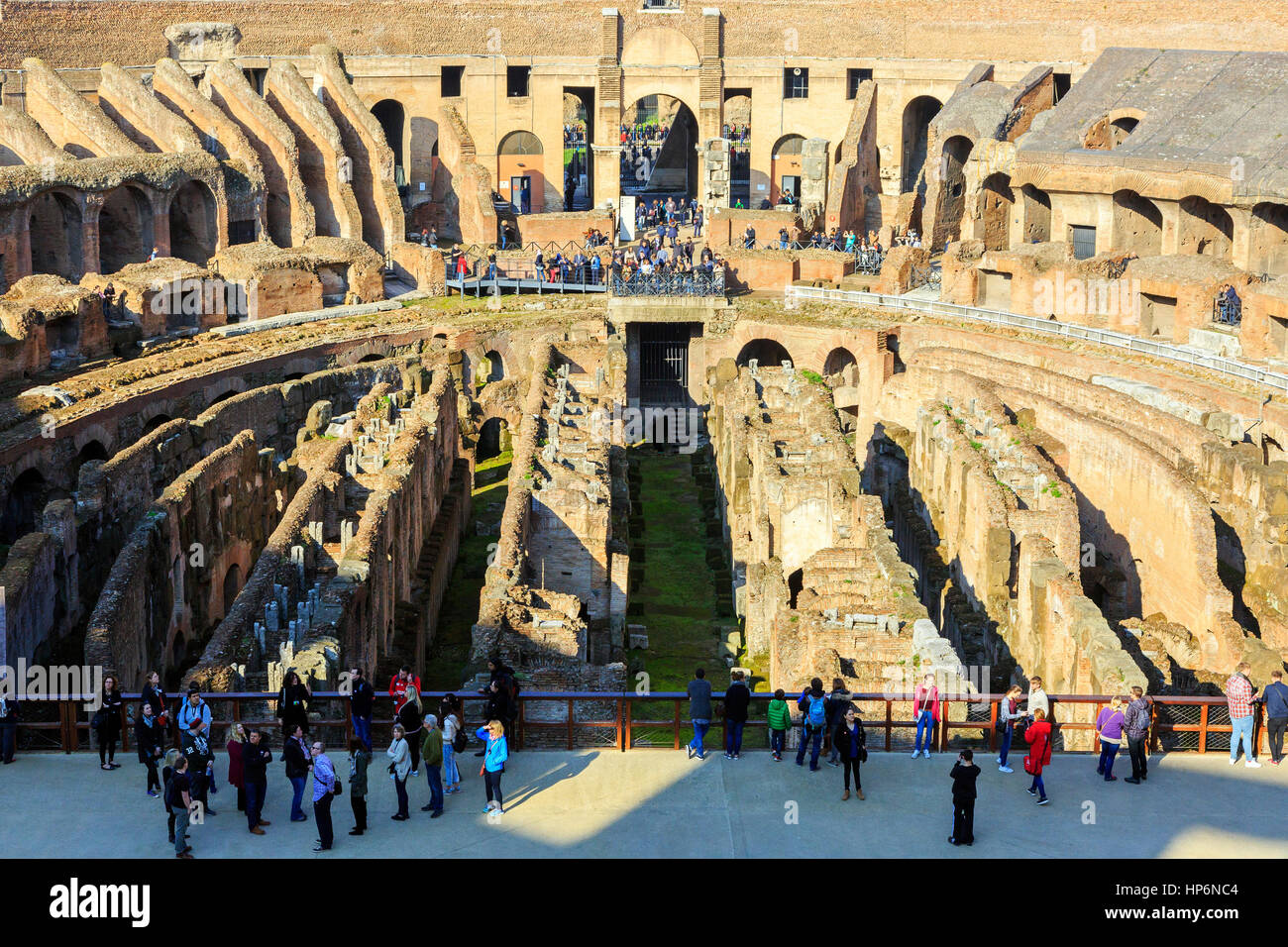 Views of the Roman Colosseum also known as Flavian amphitheatre, Rome ...