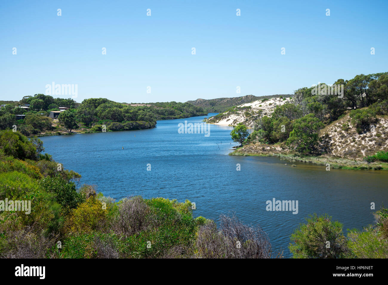 A view of Moore river and its banks in Western Australia Stock Photo ...