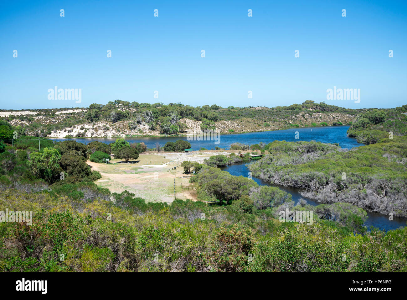 A distance view of the Moore river in Western Australia Stock Photo - Alamy