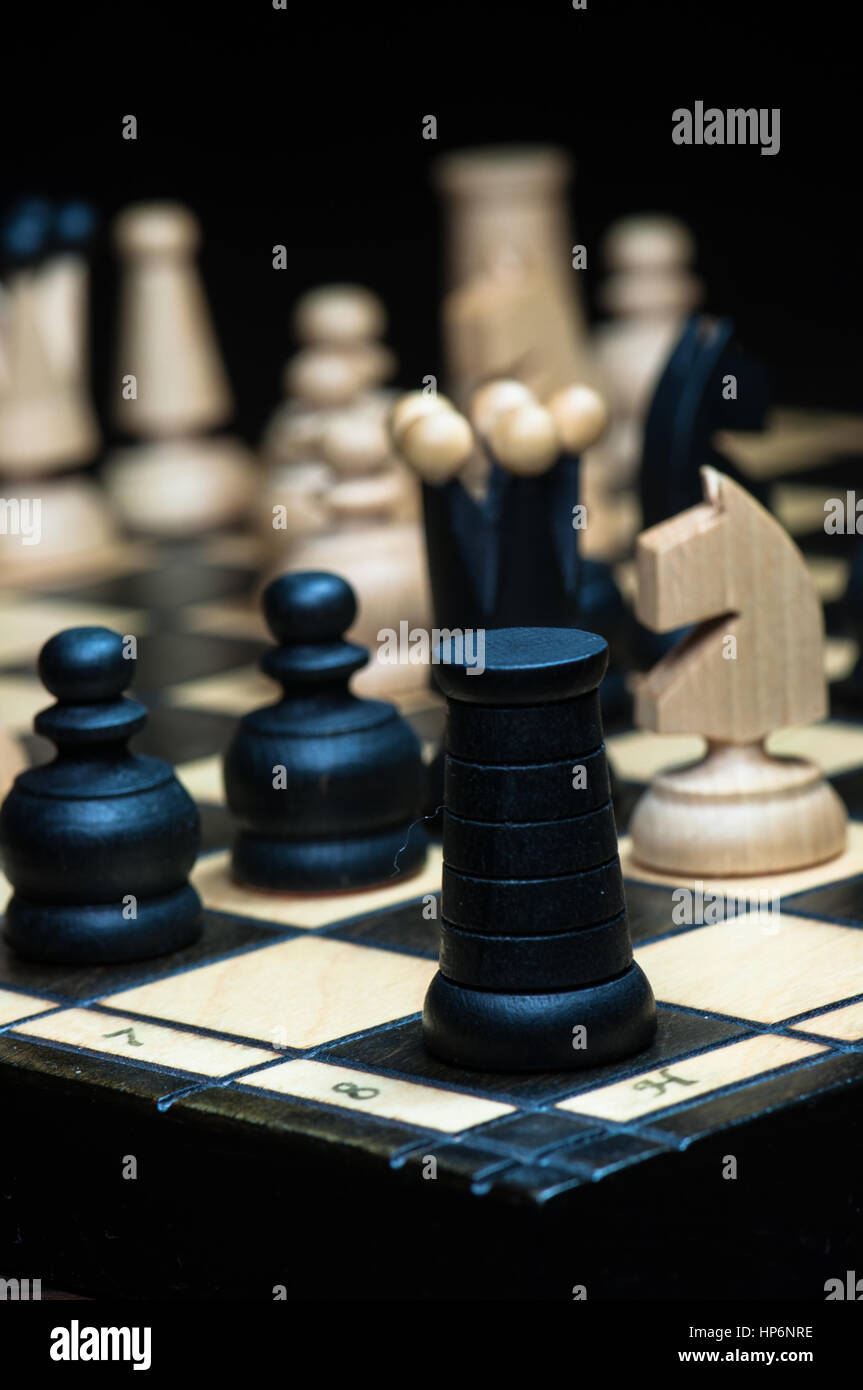 Chess-Board with chess. Chess tournament Stock Photo - Alamy