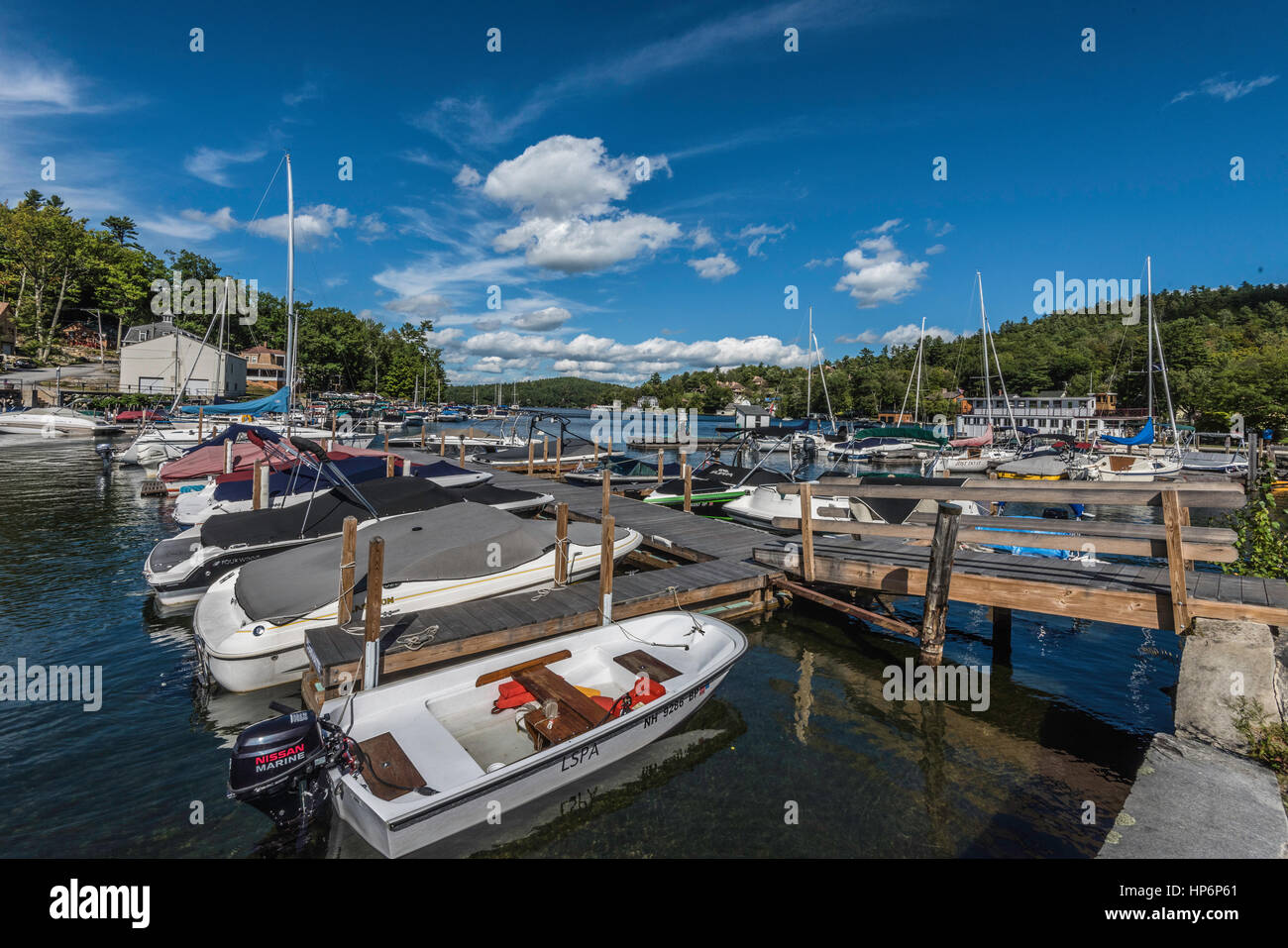 Lake Sunapee harbor, New Hampshire Stock Photo - Alamy