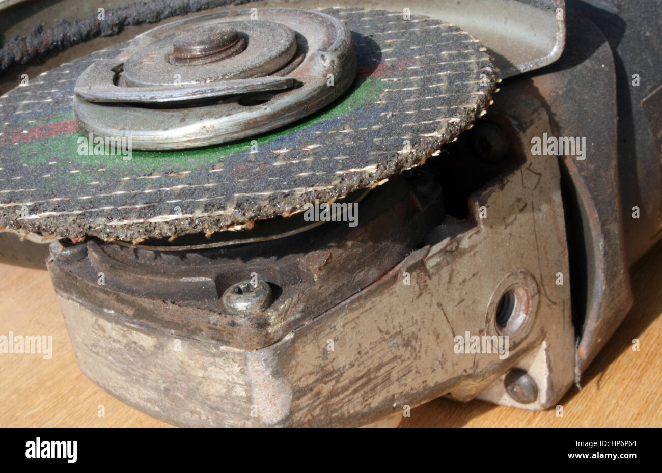 Used grinder disc, industrial work tool Stock Photo - Alamy