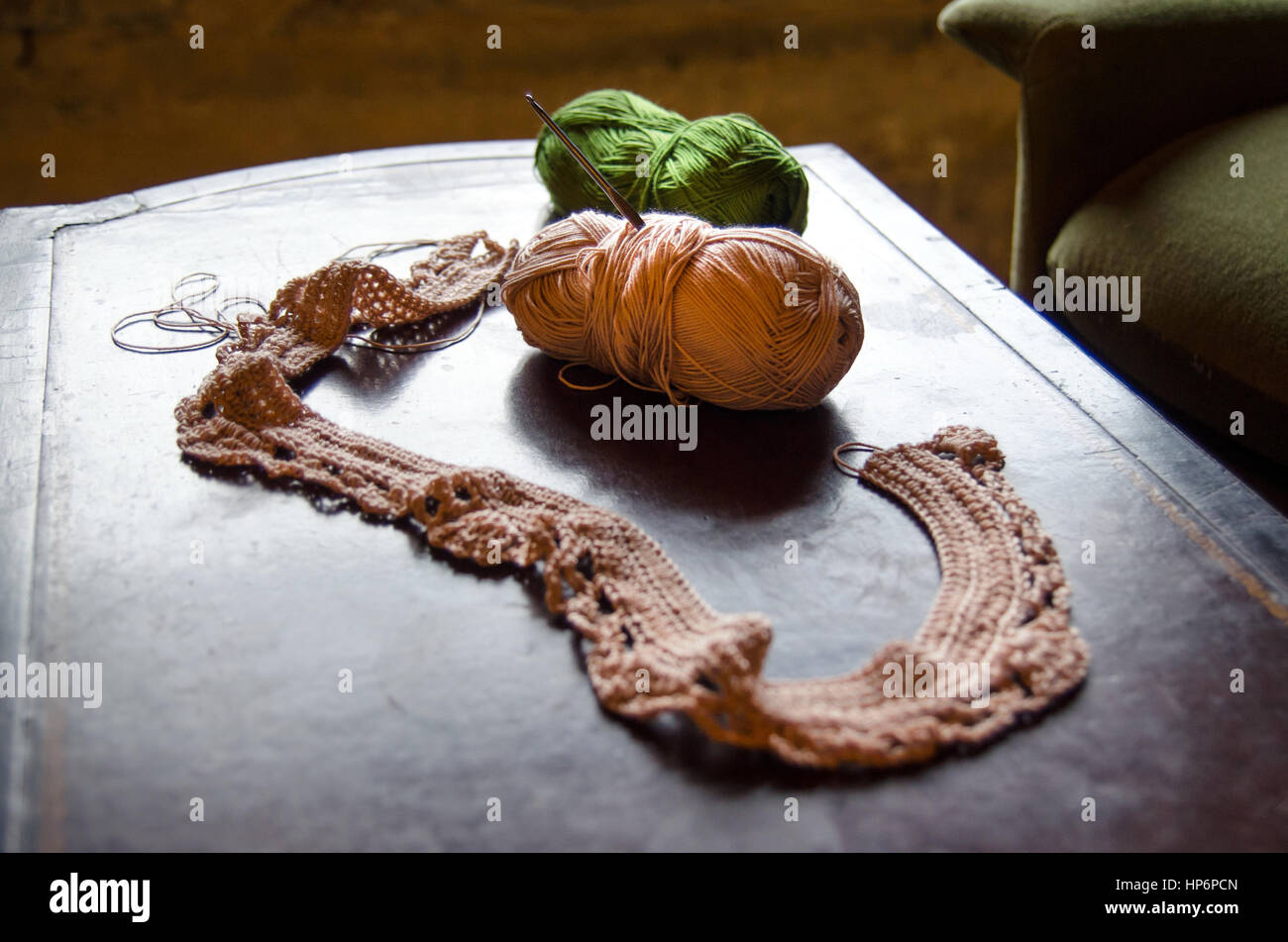 Vintage knitting hook color hi-res stock photography and images - Alamy