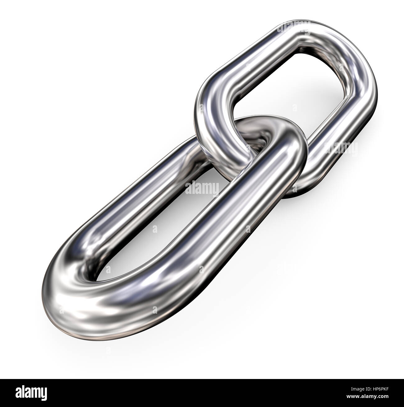 Two Chain Link on whte background. 3d Render Stock Photo - Alamy