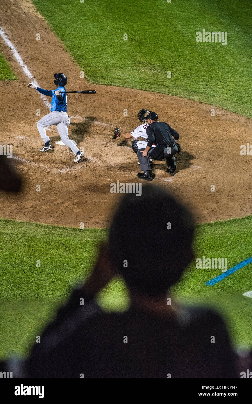 Boys baseball game action hi-res stock photography and images - Alamy