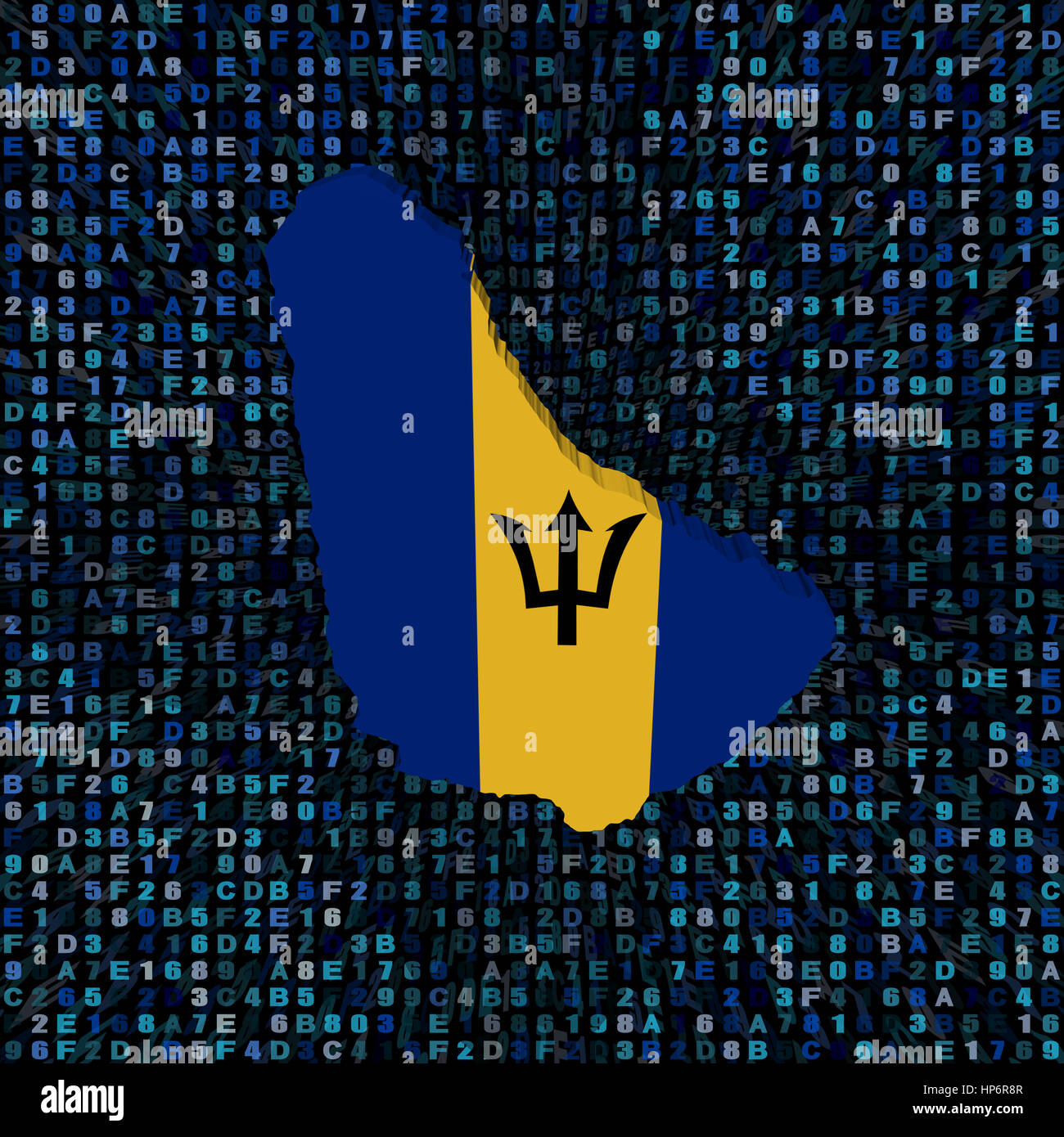 Barbados digital map hi-res stock photography and images - Alamy