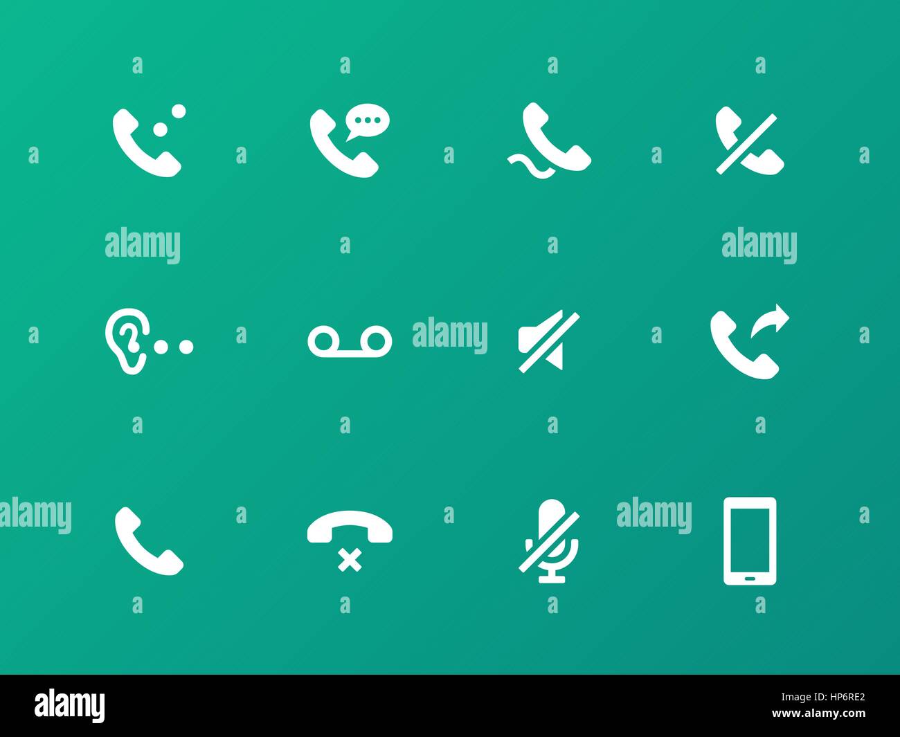 Call icons on green background Stock Vector Image & Art - Alamy